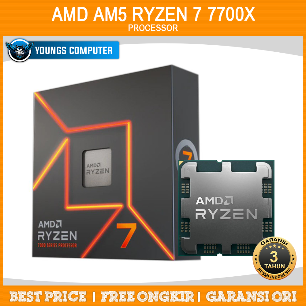 AMD AM5 RYZEN 7 7700X WITHOUT COOLER BOX – Youngs Computer